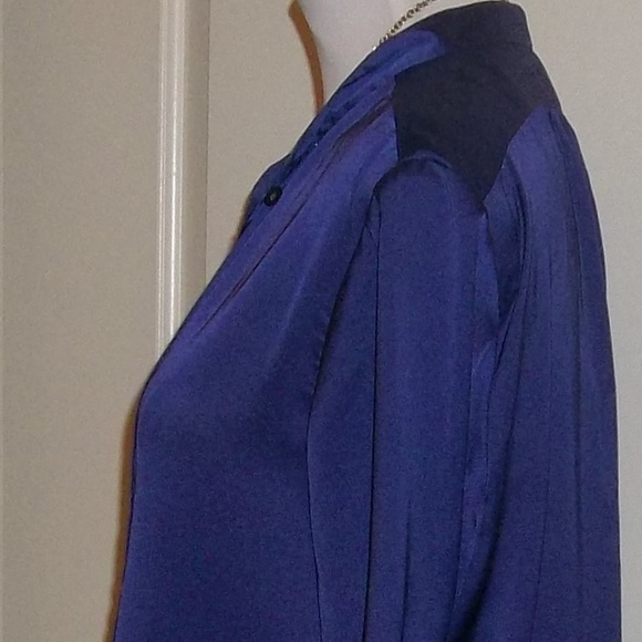 Kenneth Cole Reaction | Tops | Royal Purple Buttoned Tunic Nwot Big ...